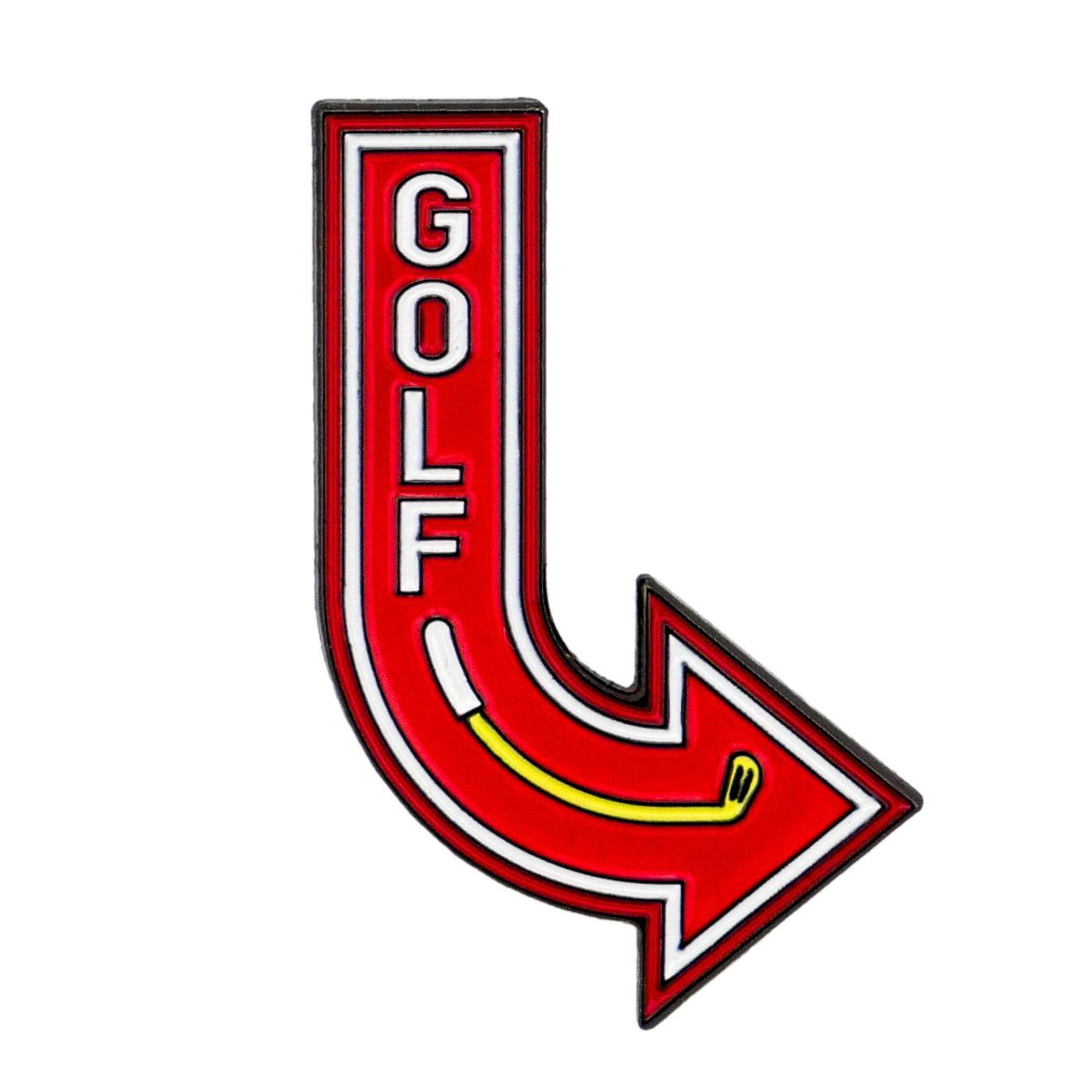 Golf Neon Arrow Sign Ball Marker – Ballmarkers.com
